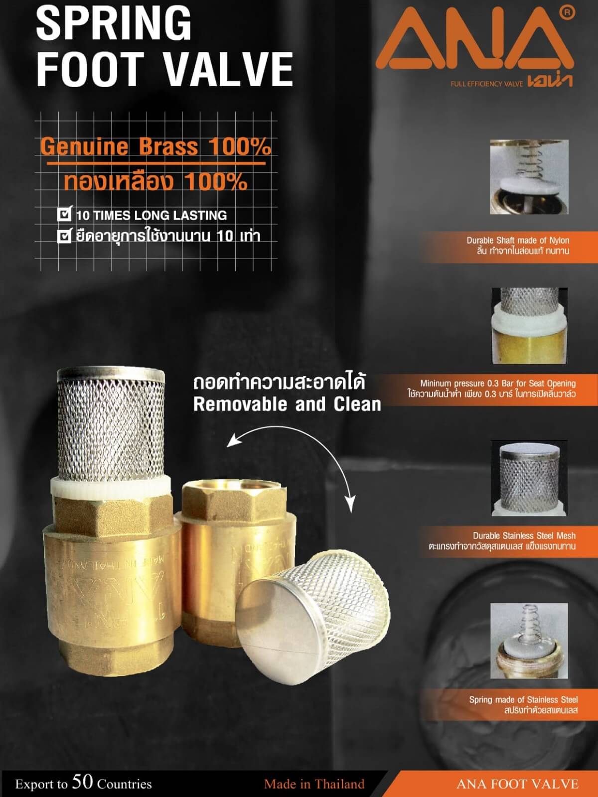 Spring Foot Valve 1″ – Aquaplex FZE